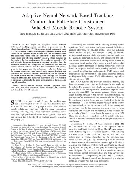 pdf adaptive control of nonlinear systems with full state constraints using integral barrier
