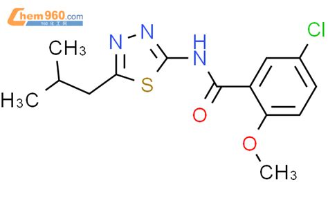 521294 96 2 5 Chloro 2 Methoxy N 5 2 Methylpropyl 1 3 4 Thiadiazol 2