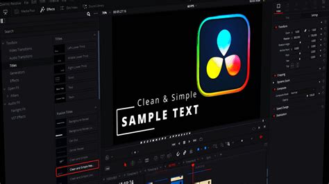 Davinci Resolve Edit Text Use This Inspector Setting