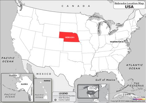 Nebraska State Map Usa Gillan Dianemarie