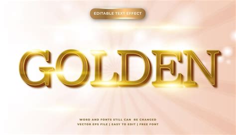 Efecto De Texto Dorado Editable Vector Premium