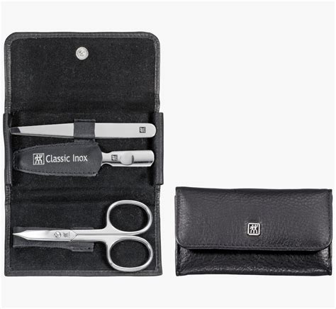 ZWILLING Classic Inox 4 El Czarny Zestaw Do Paznokci Ze Stali