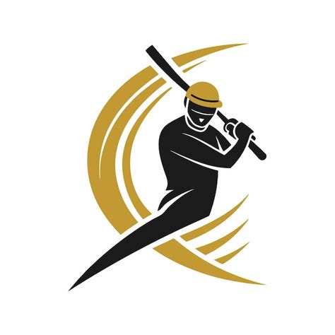 Premium Vector Cricket Player Logo Design Vector Illustration