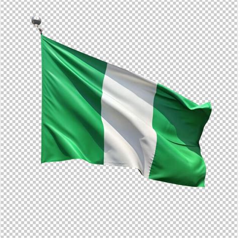 Premium Psd Photo Nigeria Flag On Transparent Background