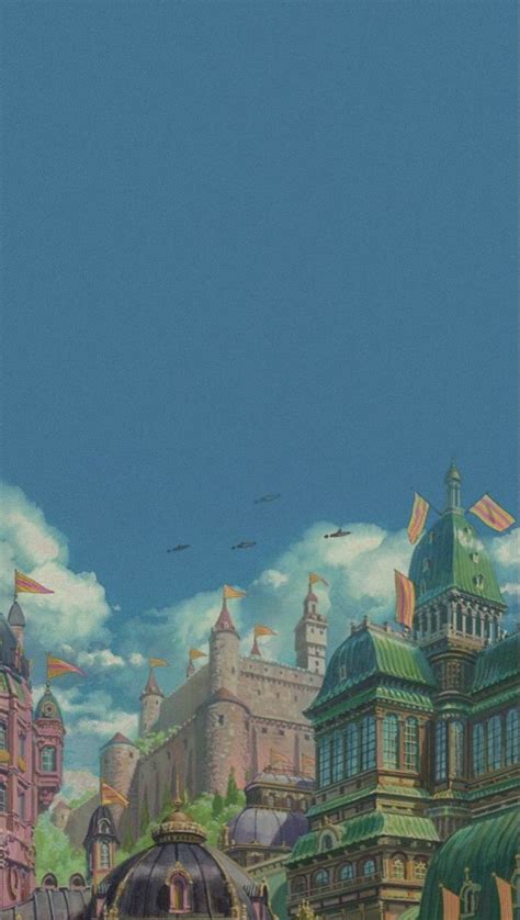 Обои на телефон заставка на айфон Wallpaper аниме ходячий замок хаяо