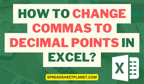 How To Change Commas To Decimal Points In Excel Easy Ways