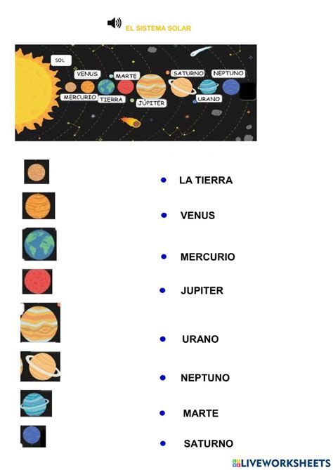 El Sistema Solar Online Exercise For Segundo De Primaria Artofit