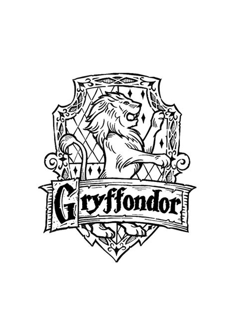 Coloriage A Imprimer Blason Gryffondor Gratuit Et Colorier