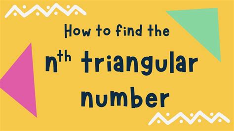 how to find the nth triangular number youtube
