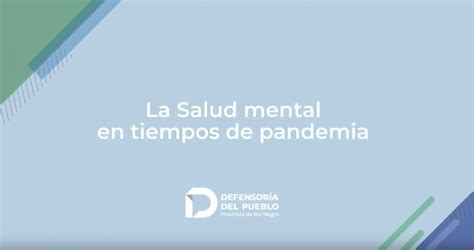 Salud mental en tiempos de pandemia COVID 19 Defensoría del Pueblo de