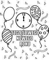 Nowy Rok Kolorowanki Sylwestrowe Do Druku E Kolorowanki Eu
