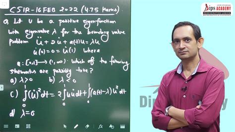 csir net maths feb 2022 q id 539 ordinary differential equation question discussion youtube