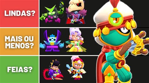 As 10 Skins Mais Bonitas Do Brawl Stars Tier List YouTube