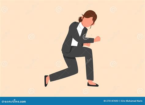 Business Flat Cartoon Style Drawing Happy Businesswoman Bow With Yes