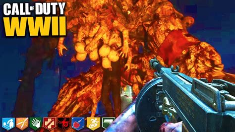 WW2 ZOMBIES FULL MAIN EASY EASTER EGG BOSS FIGHT GAMEPLAY Call