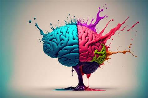 Premium Photo A Genius Human Brain Abstract Painting Art With