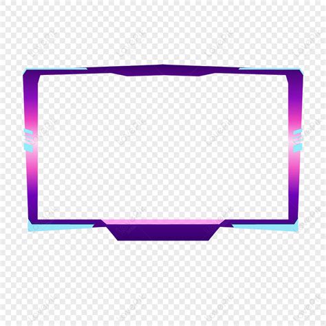 Twitch Live Stream Overlay Purple Technological Live Border Media Sense