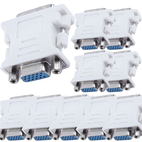 10 Adaptador Dvi i 24 5 Pinos Macho P Vga 15 Pinos Fêmea Shopee Brasil