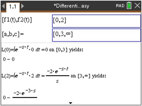 Laplace Transform Of Piecewise Defined Function TiNspireApps