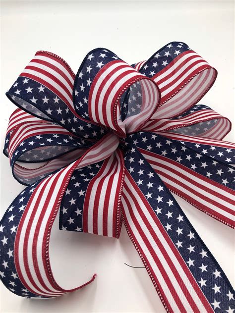 Patriotic Bow For Front Door Simple Patriotic Bow 4th Of July Bow