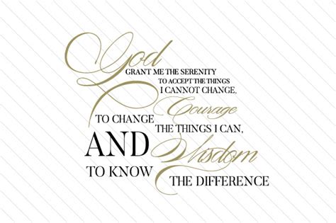 God Grant Me The Serenity Prayer Svg