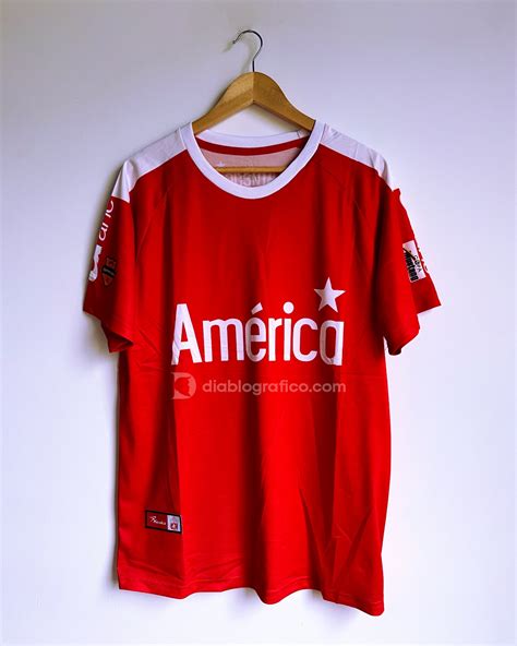 Camiseta retro América de Cali 1979 2009 Diablo Gráfico