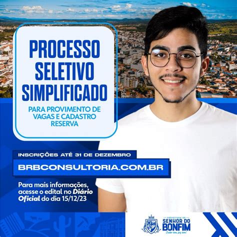 Prefeitura De Senhor Do Bonfim Anuncia Processo Seletivo Para Vagas