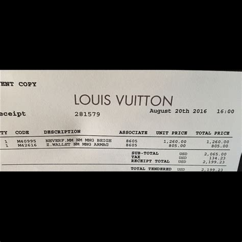 Louis Vuitton Template Receipt Paul Smith