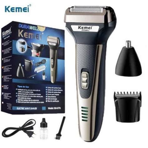 Aparelho De Barbear 3 Em 1 Kemei Km 6776 Shaver Bivolt DURAWELL