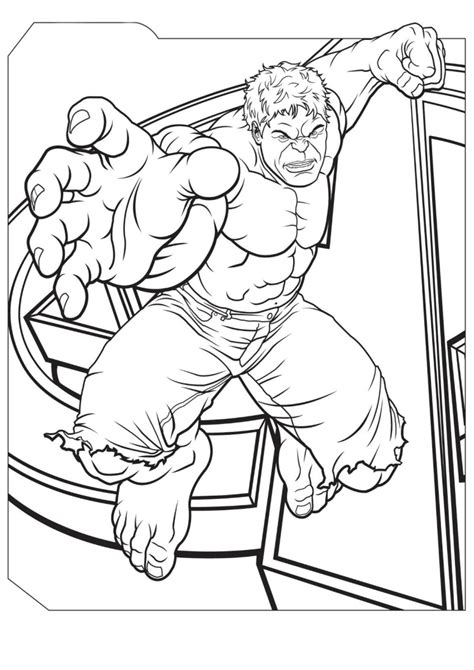 Kolorowanka Avengers Hulk Do Wydruku Nr 4