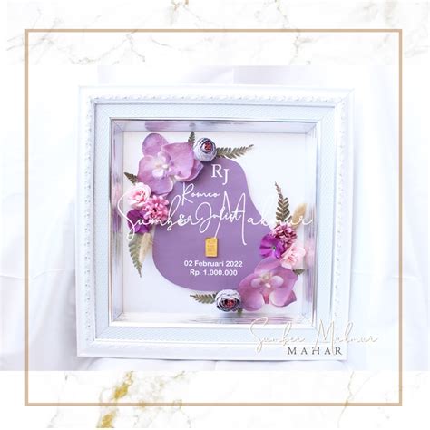 Jual Bingaki Mahar Pernikahan Tetes Air 40x40 Simple Premium Anggrek