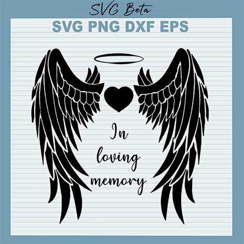 In Loving Memory Angel Wings SVG Angel Wings SVG Loving Memory Wings