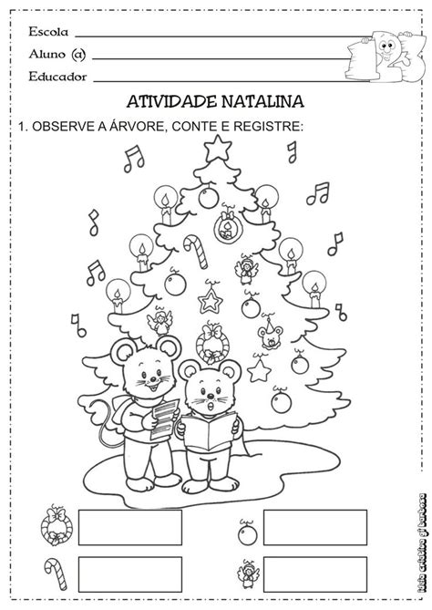 Matemática Infantil Atividade Natalina Matemática Natal Natalina