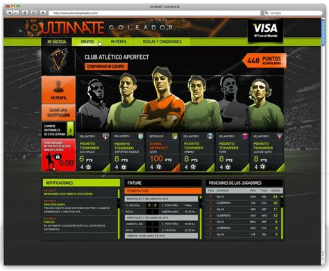 Web Design For The Betting Site Copa Libertadores Goleadores Atleta