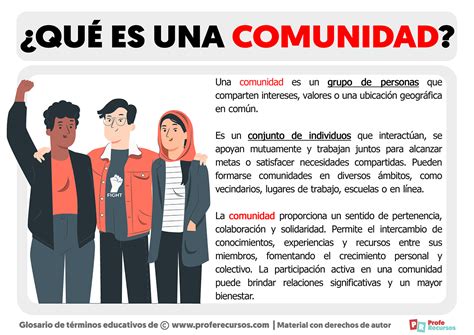 Qué es una Comunidad Definición de Comunidad