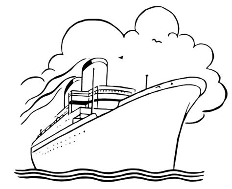 Coloriage Paquebot Bateau de croisière 140871 Transport Dessin à