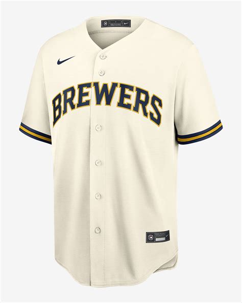Camiseta de béisbol Replica para hombre MLB Milwaukee Brewer Nike