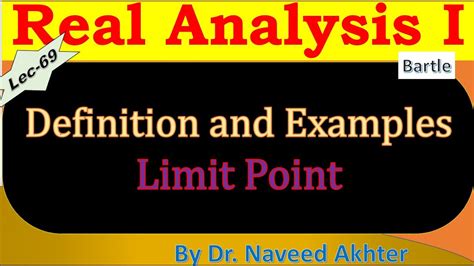 definition and examples of limit point of a subset of r real analysis i bartle rudin lec 69