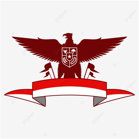 Garuda Pancasila Con Bandera Roja Y Blanca Vector PNG Garuda
