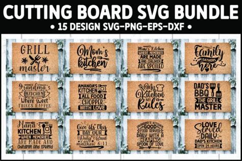 Cutting Board SVG Bundle Graphic By Design Shop Creative Fabrica