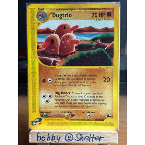 Dugtrio Common 52 144 Skyridge Pokemon Trading Card Game TCG