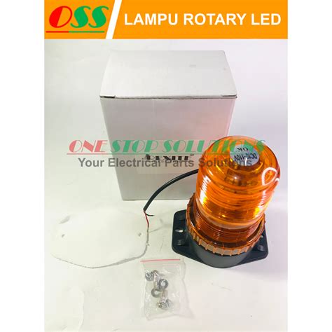 Jual LAMPU ROTARY LED STROBO BULAT MOBIL FORKLIFT TRUK ALAT BERAT 12