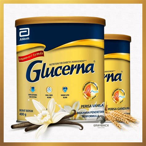 Abbott Glucerna Vanilla Wheat 400g Tin Diabetes Specific Formula