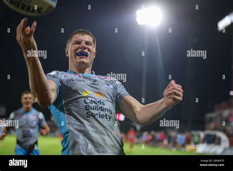 Morgan Gannon 21 Of Leeds Rhinos Celebrates His Try In On 8 12 2022