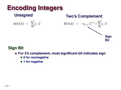 integers topics numeric encodings programming implications ppt download