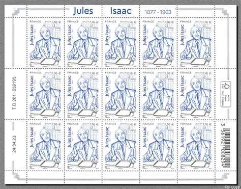 Phil Ouest Timbre De Jules Isaac Feuillet De