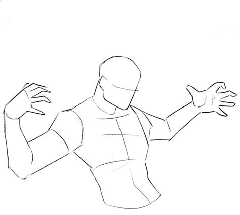 A Drawing Of A Man Holding His Arms Out