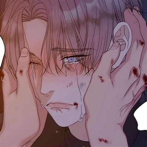 An Anime Character Holding His Head To His Ear