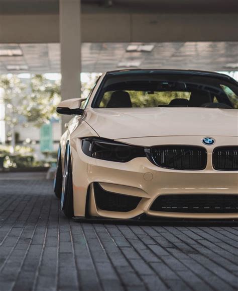 BMW F82 M4 Cream Slammed Dream Cars Bmw Bmw Sports Cars Luxury