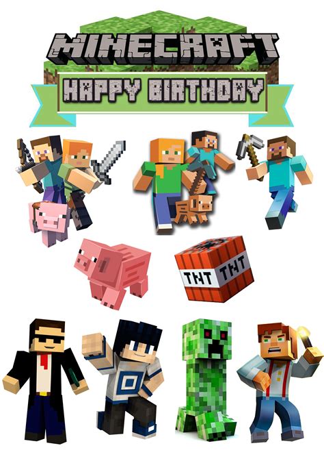 Minecraft Cake Toppers